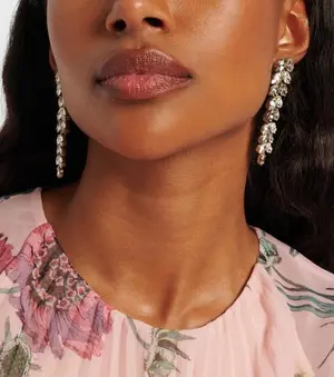 Erdem Embellished Drop Earrings