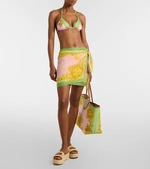 Versace Printed Bikini Top