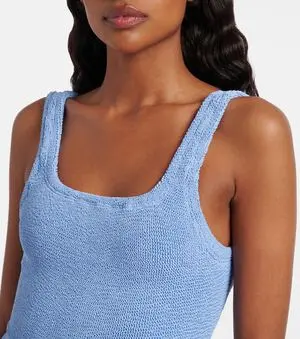 Hunza G Coverage Square Neck Swimsuit - Blue