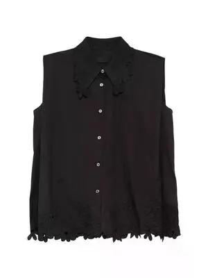 JNBY Embroidered Sleeveless Shirt - Black