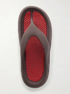 Rabanne 3d Logo-embossed Thong Sandals - Brown