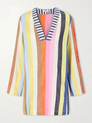 LEMLEM Raey Striped Cotton-blend Mini Dress - Multi