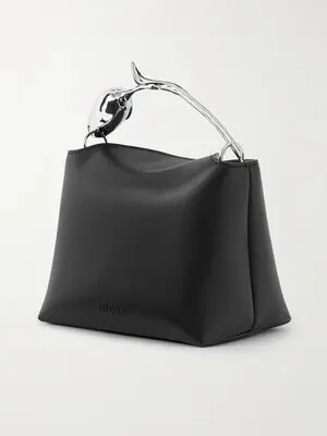 Erdem Bloom Mini Leather Clutch - Black