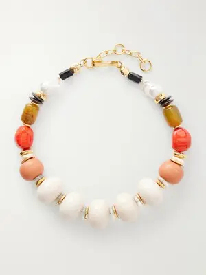 LIZZIE FORTUNATO Gold-plated -stone Necklace - Multi