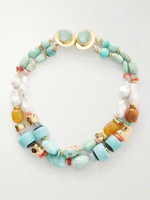 LIZZIE FORTUNATO Gold-tone Beaded Necklace - Multi
