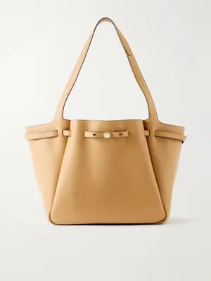 Tory Burch Tory Burch Romy Textured-Leather Tote Brown