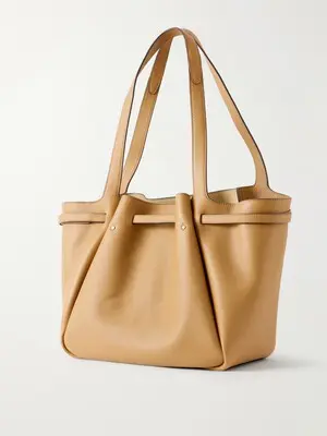 Tory Burch Romy Textured-leather Tote - Brown