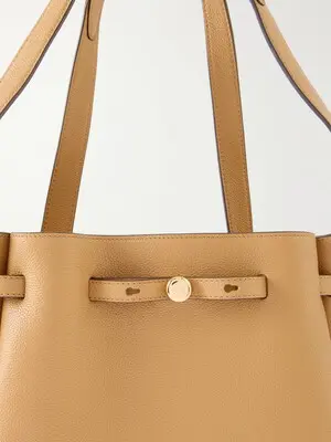 Tory Burch Romy Textured-leather Tote - Brown