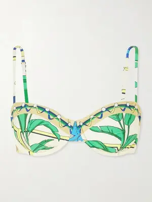 Tory Burch Printed Balconette Bikini Top - Multi
