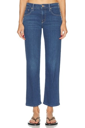 MOTHER The Mid Rise Rambler Zip Flood Jeans - Pinkies Up