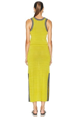 Christopher John Rogers Blouson Tank Knit Maxi Dress