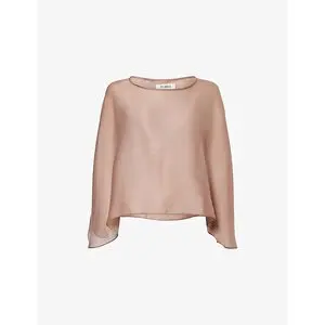 4TH & RECKLESS Sheer Cape Top - Brown