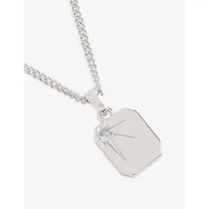 SERGE DENIMES Rhodium-plated Sterling And Cubic Zirconia Pendant Necklace - Silver