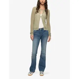 Zadig&Voltaire Saya Open-knit Cotton Cardigan - Tea
