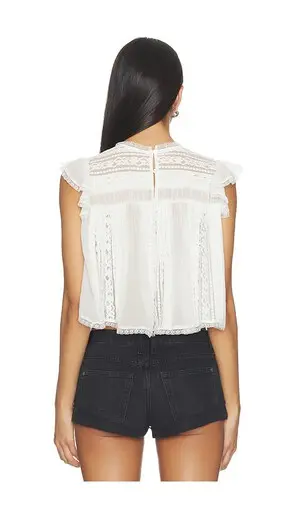 Free People Sun Drenched Blouse - Ivory