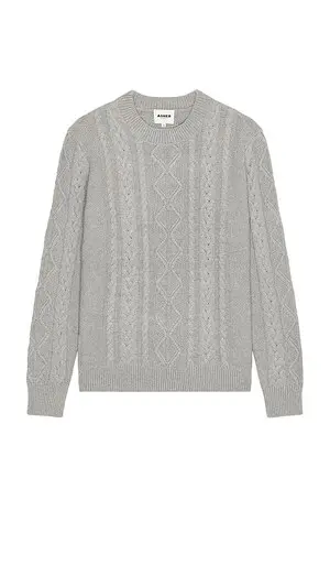 ASHER Andre Cable Knit Sweater In . Also - Grey
