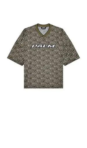 Palm Angels Camo Allover Palm Sport T-shirt - Army