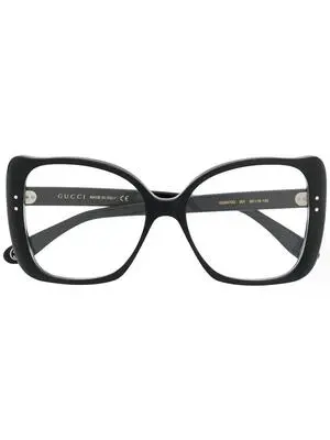Gucci Oversized Square Frame Glasses - Black