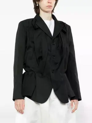 Comme Des Garçons Twill Blazer With Pleated Details