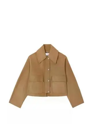 GANNI Flap-pocket Jacket - Neutrals