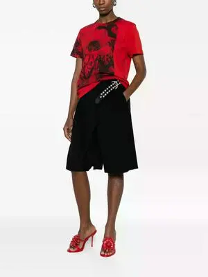 Alexander McQueen Crew Neck T-shirt With Floral Print
