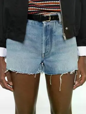 Miu Miu Raw Hem Denim Shorts