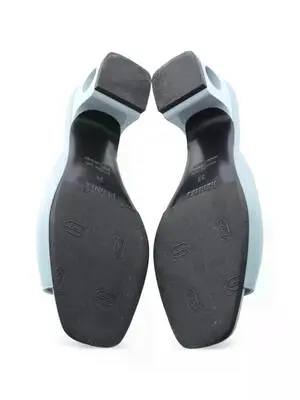 Hermès Elia Cut-out Mule Sandals - Blue