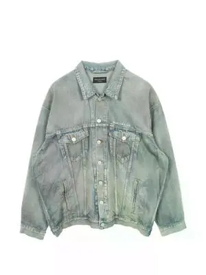 Balenciaga Mirror Logo Denim Jacket