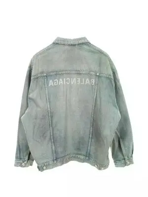 Balenciaga Mirror Logo Denim Jacket