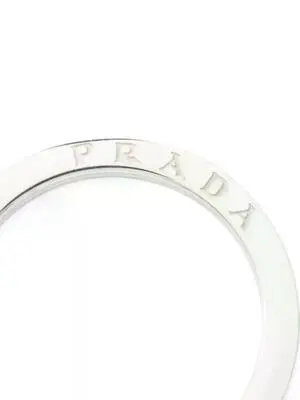 Prada Tone Metal Logo Engraved Necklace
