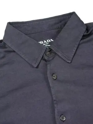 Prada Triangle Logo Long-sleeve Shirt