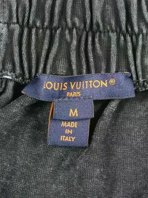 LOUIS VUITTON Logo Print Acid Wash Shorts