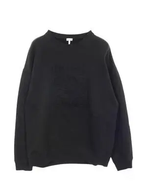 Loewe 2010s Cotton Logo Detail Sweatshirt - Black