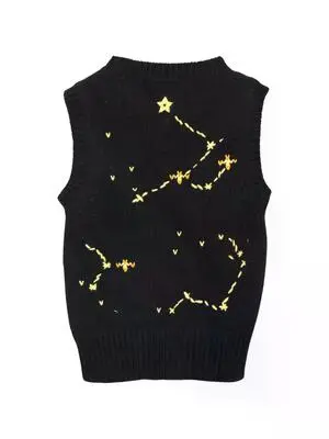 Dior Constellation Knit Vest - Black