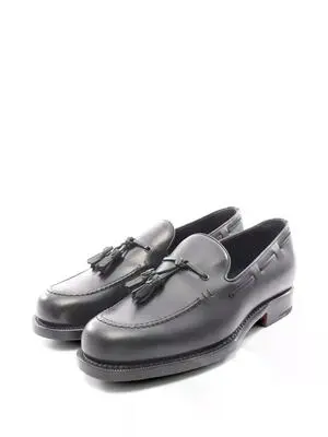 Hermès Tassel Leather Loafers - Black