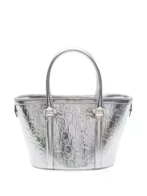 Dior Oblique Monogram Tote Bag - Silver