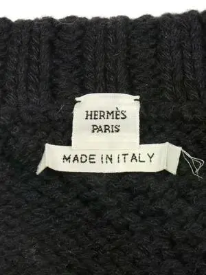 Hermès Cable-knit Zip-up Cardigan