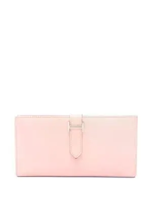 Hermès 2015 Bearn Soufflet Wallet - Pink