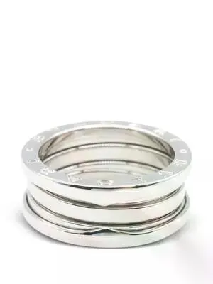 BVLGARI B.zero1 18k White Gold 3-band Ring - Silver