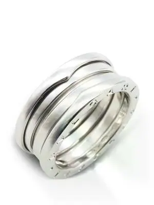 BVLGARI B.zero1 18k White Gold 3-band Ring - Silver