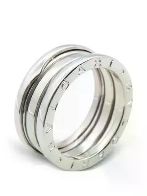 BVLGARI B.zero1 18k White Gold 3-band Ring - Silver