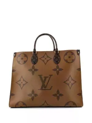 LOUIS VUITTON Onthego Reverse Monogram Giant Gm Tote Bag - Brown