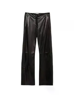 Khaite Mita Leather Trousers - Black