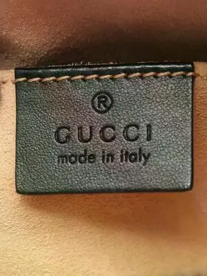 Gucci Leather Chevron Quilted Shoulder Bag With Gold-tone Logo Plaque