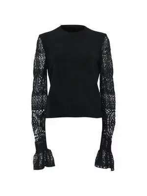 Alexander McQueen Lace Trimmed Sweater