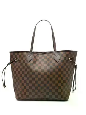 LOUIS VUITTON Louis Vuitton Damier Ebene Neverfull MM Tote Bag Brown
