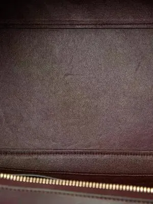 Celine Medium Tricolor Leather Trapeze Satchel - Red