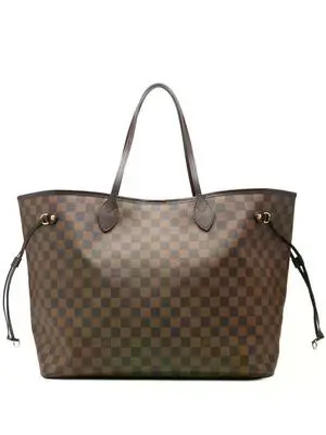 LOUIS VUITTON Damier Ebene Neverfull Gm Tote Bag - Brown