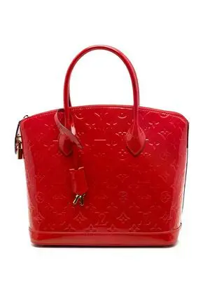 LOUIS VUITTON Monogram Vernis Lockit Pm Handbag - Red