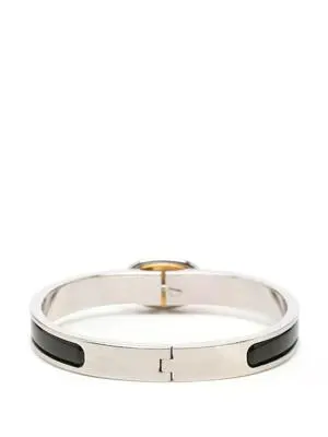 Hermès Clic Clac Chain D'ancre Enamel Bracelet Pm - Black